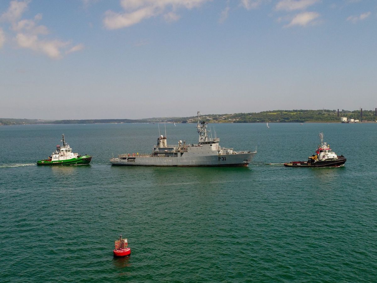 Former Irish Navy’s Flagship Vessel Leaves Irish Shores - The Portugal News